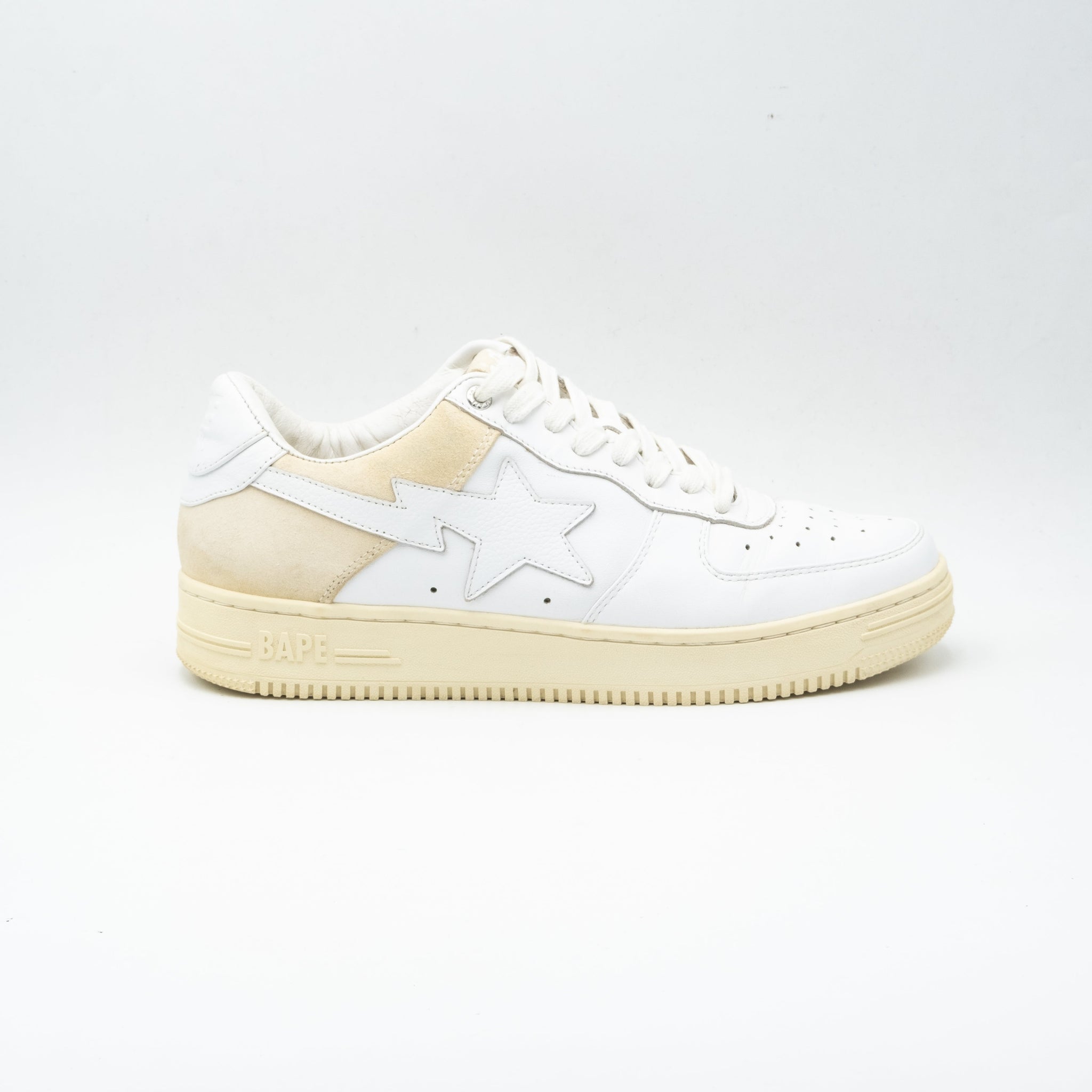 A Bathing Ape Bapesta Suede Heel White 2021