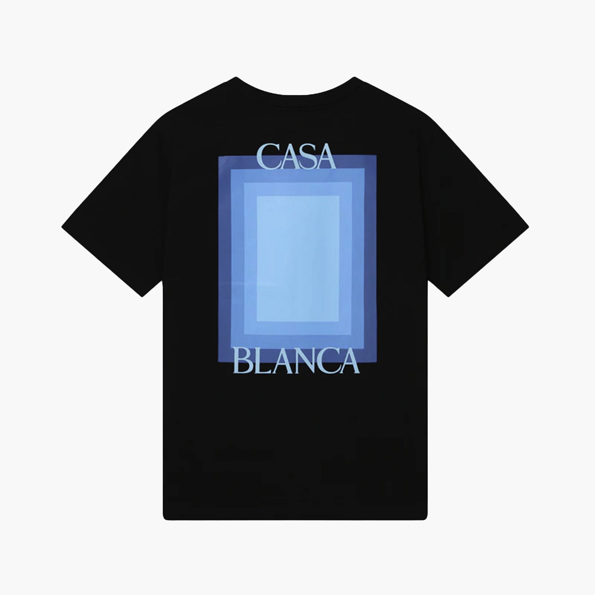 Casablanca T-Shirt Gradient Casa Logo Noir en Coton Unisexe